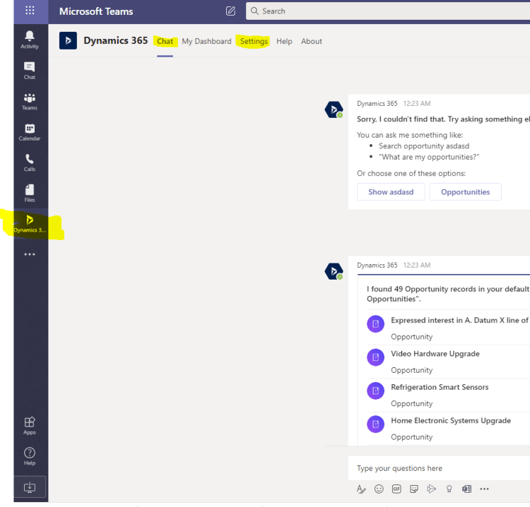 Accessing Dynamics 365 App inside Teams: Integration between Dynamics ...