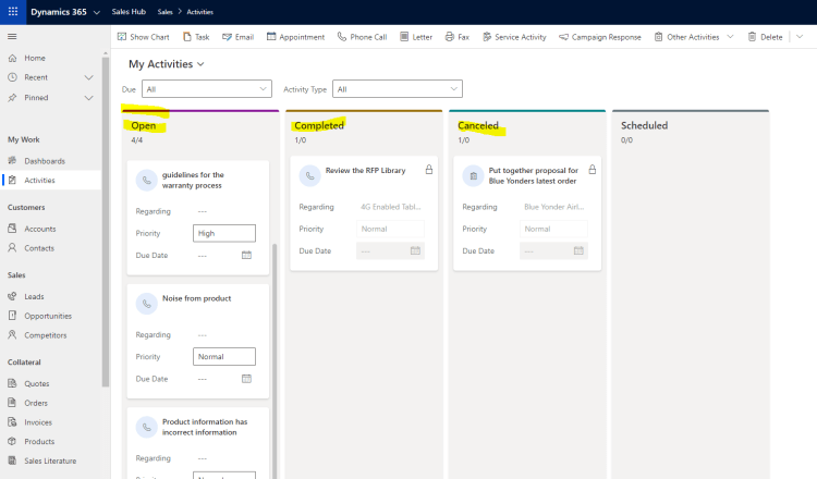 How to enable Kanban board for Activities view in Dynamics 365 ...