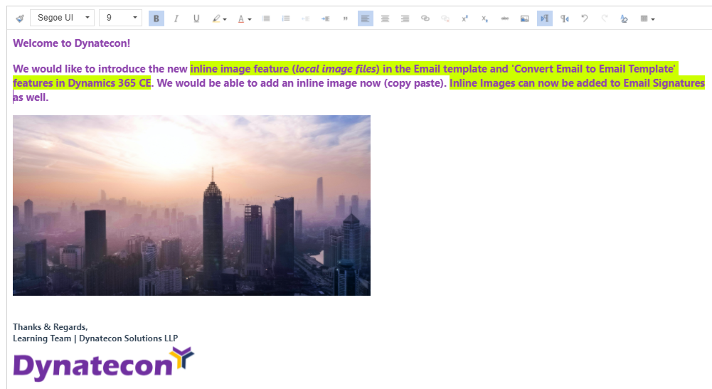 Inline images in Email Signature and Email templates in Dynamics 365 ...