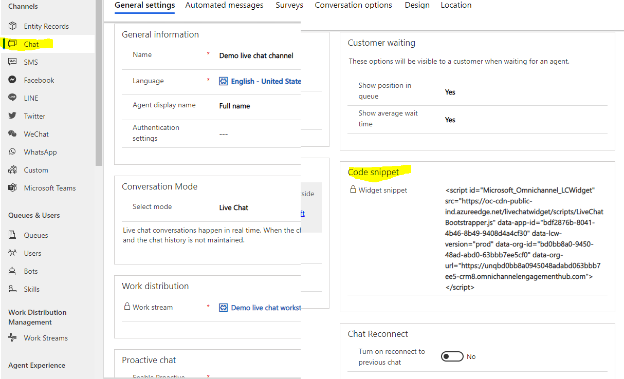 How to configure Omnichannel Live chat in Dynamics 365 – Dynatecon ...