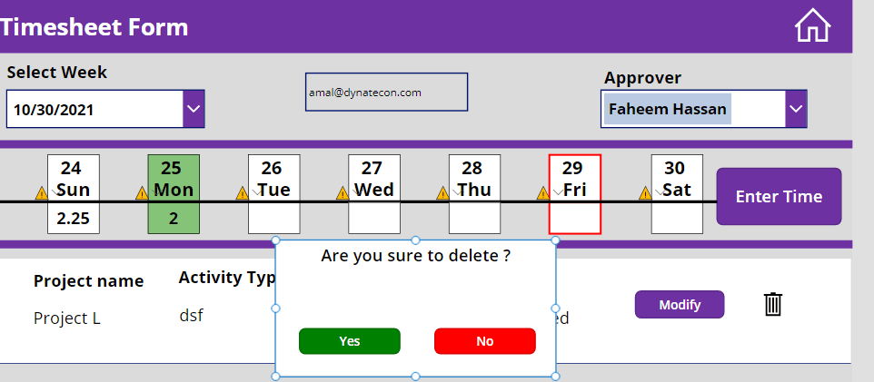 Delete confirmation Dialog in PowerApps Canvas App – Dynatecon Solutions
