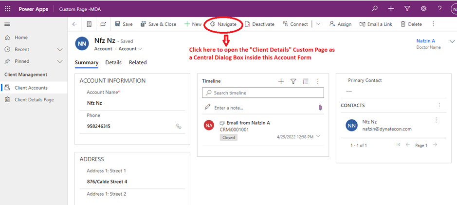 How to Call a Custom Page from Button Click in Model-Driven App ...