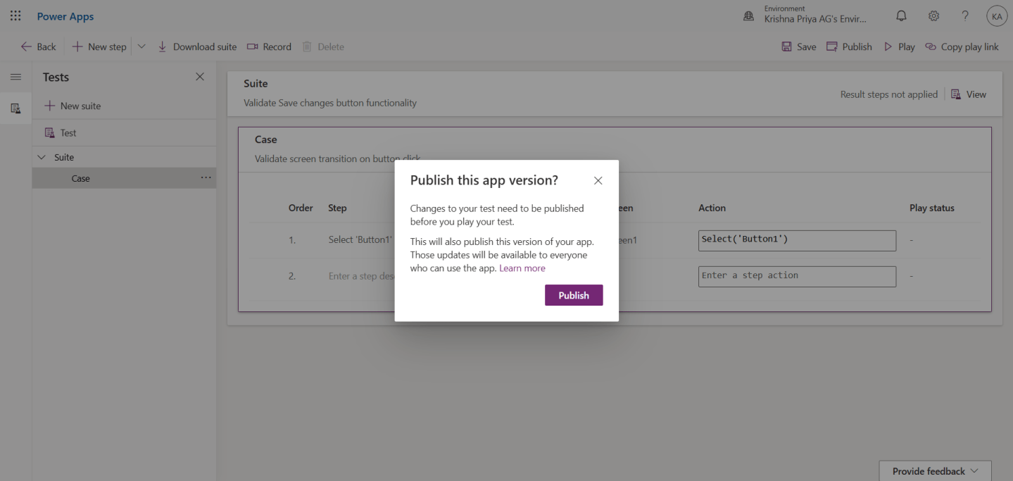 How to test Canvas App using Power App Test Studio – Dynatecon Solutions