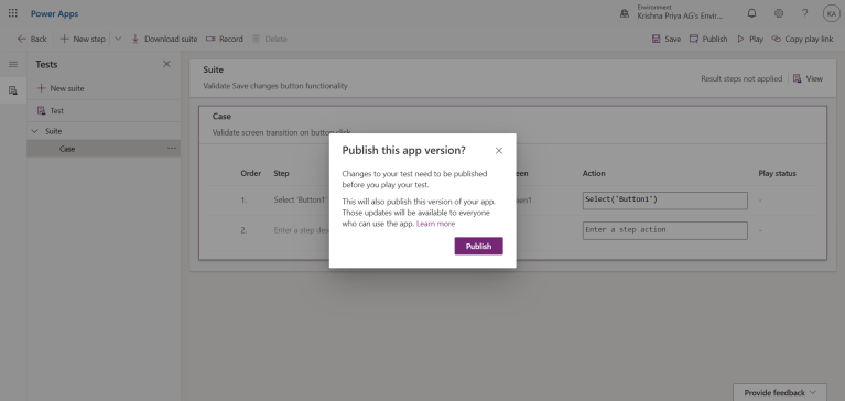 How to test Canvas App using Power App Test Studio – Dynatecon Solutions